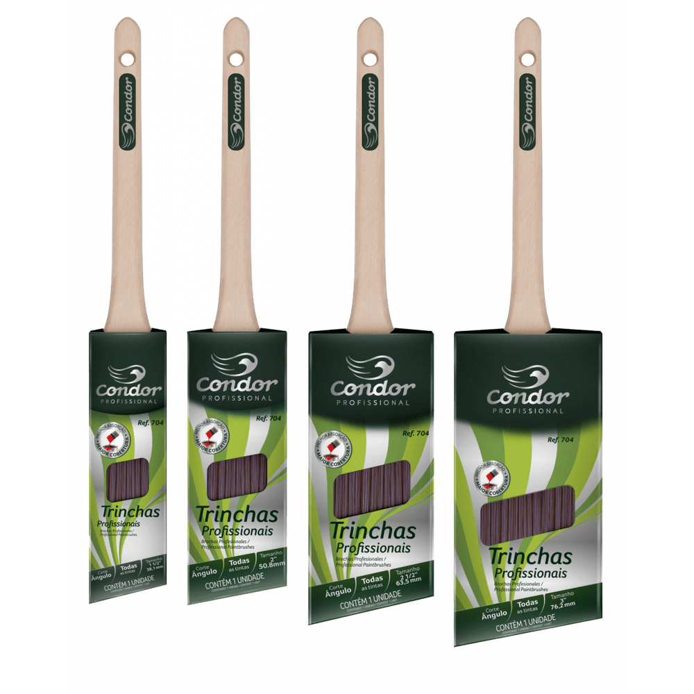 Trincha Sintética Angular Profissional Ref: 704 - CONDOR - Politintas